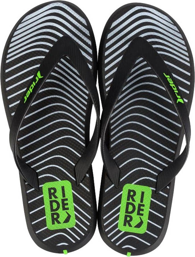 SANDÁLIA RIDER R1 STYLE PRETO/VERDE 42 | Goiás Atacado Distribuidor