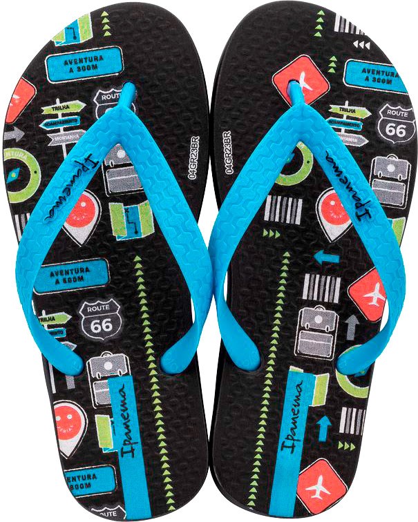 SANDÁLIA IPANEMA KIDS PRETO/AZUL 33/34 | Goiás Atacado Distribuidor
